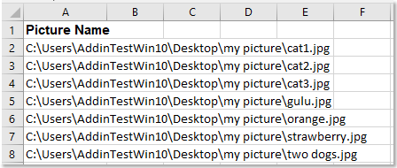 How to quickly list the picture names/file names of a folder to Excel ...