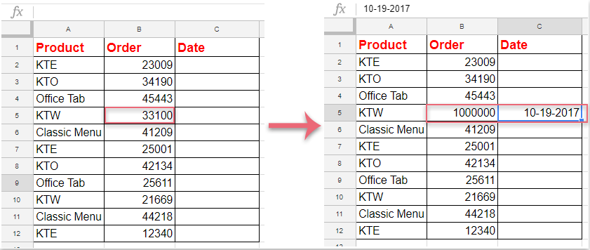 How to insert timestamp automatically when data is updated in another column in Google sheet?