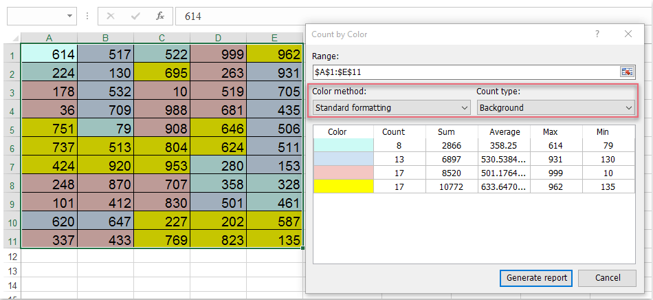 How to count or sum cells based on cell color in Google sheet?