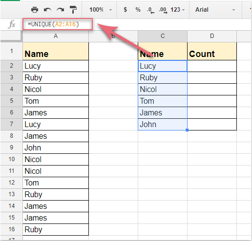 How To Count Number Of Occurrence In A Column In Google Sheet 