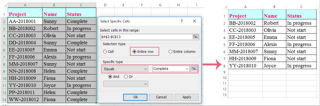 How To Delete All Rows Containing Specific Text Within A Column In 