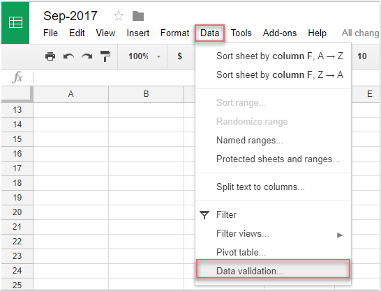How To Create A Dependent Drop Down List In Google Sheet 