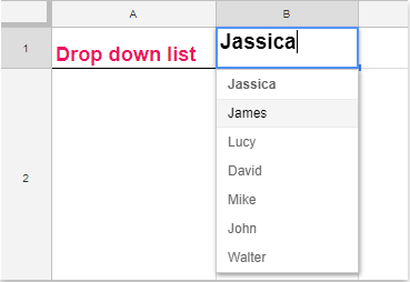 How to filter data based on drop down list in Google sheet?