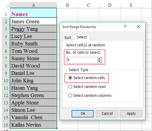 How to select random cells from a list in Google sheets?