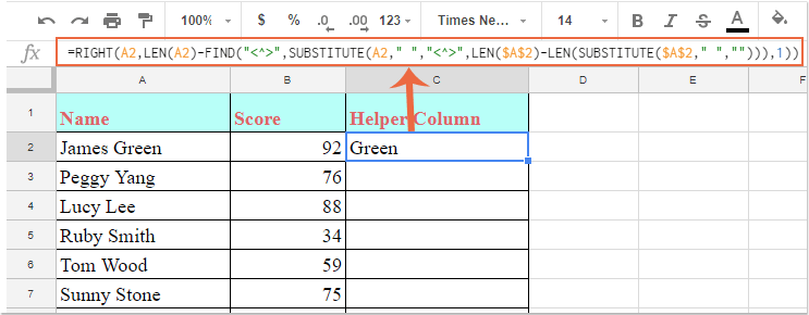 How To Sort Full Names By Last Name In Google Sheets 