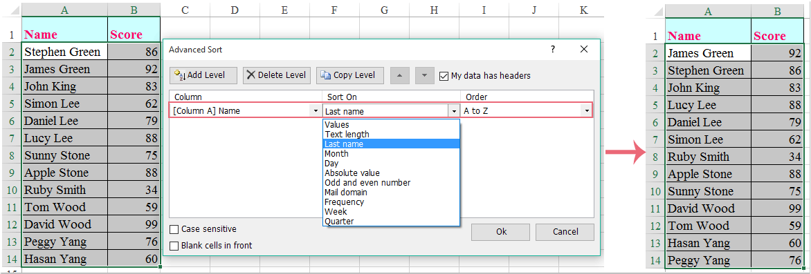 How To Sort Full Names By Last Name In Google Sheets 