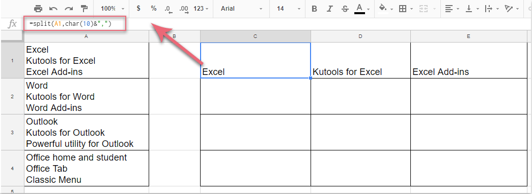 How To Split Cell Contents Into Columns Or Rows Based On Newline In 