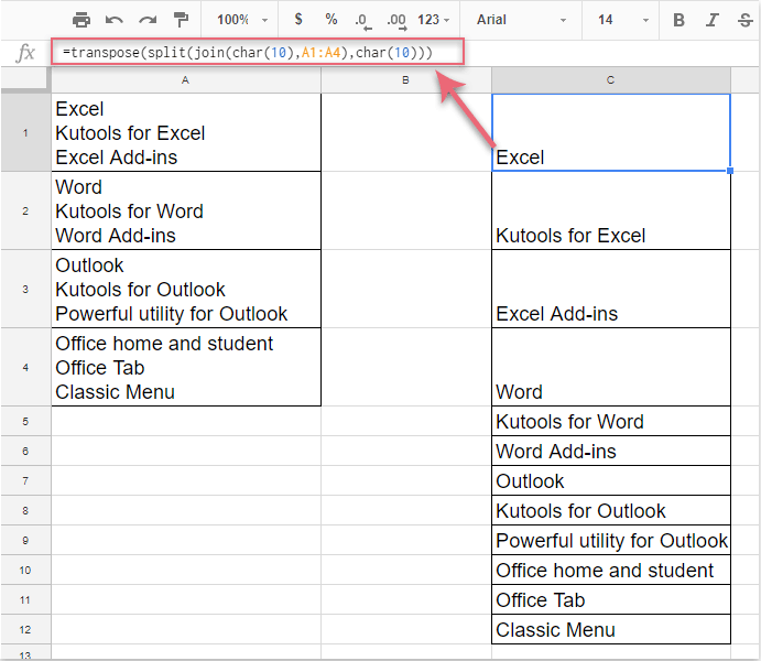 How To Split Cell Contents Into Columns Or Rows Based On Newline In
