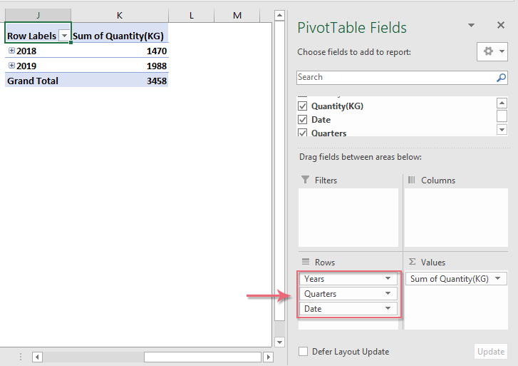 Excel Pivot Table Date Year Quarter Month Brokeasshome