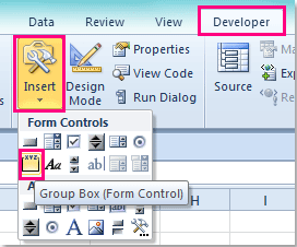 How to group multiple option / radio buttons in Excel?