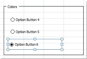 How to group multiple option / radio buttons in Excel?