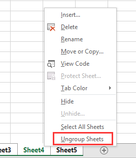 How to group or ungroup worksheets in Excel?