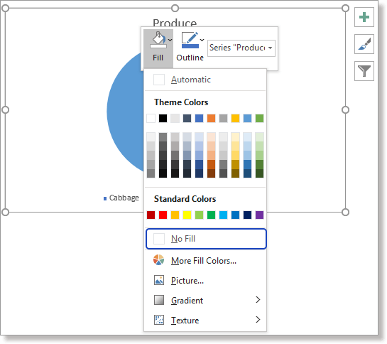 How to create a half pie chart in Excel?