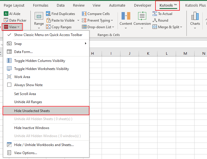 How to hide all inactive worksheets in Excel? (Full guide)