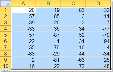 How to hide negative numbers in Excel?
