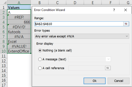 How To Hide Specific Error Values In Excel 