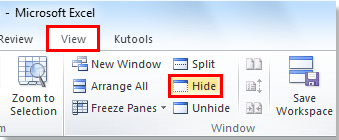 How to quickly Hide Excel Workbooks in Excel?