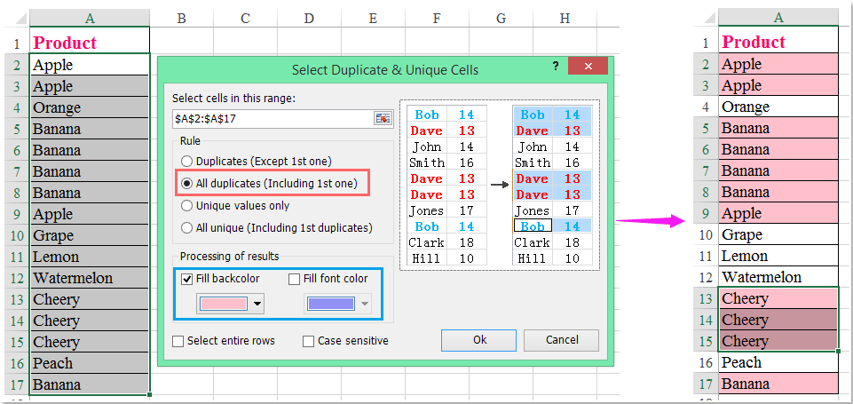 How To Highlight Consecutive Duplicate Cells From A List In Excel 8766