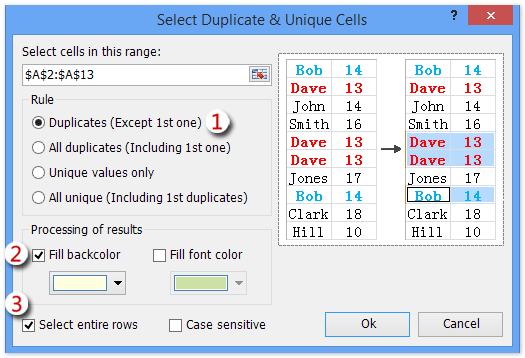 How to highlight the last duplicate row/cell in Excel?