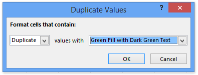 How to highlight cells with same/duplicate values in Excel?