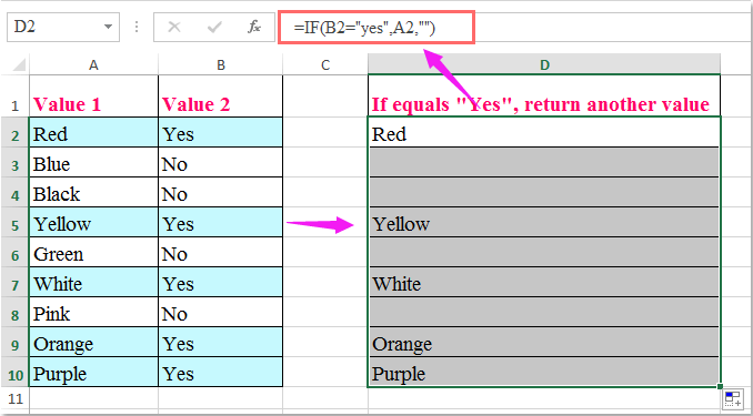 How To Return Another Cell If One Cell Equals Text Or Another In Excel 