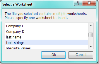 How to import data from another worksheet?