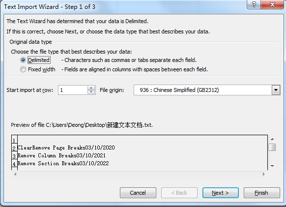 How to import a text file or worksheet in Excel?