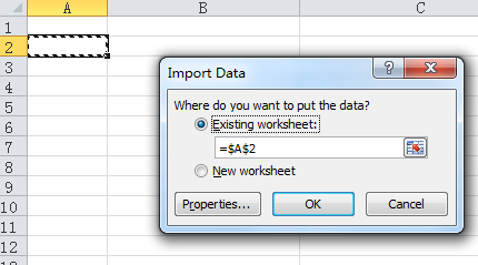 How to import a text file or worksheet in Excel?
