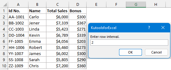 Insert blank row after every other row in Excel – 4 Ways