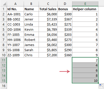 Insert blank row after every other row in Excel – 4 Ways