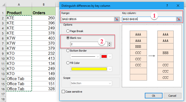 How To Insert Blank Rows When Value Changes In Excel 