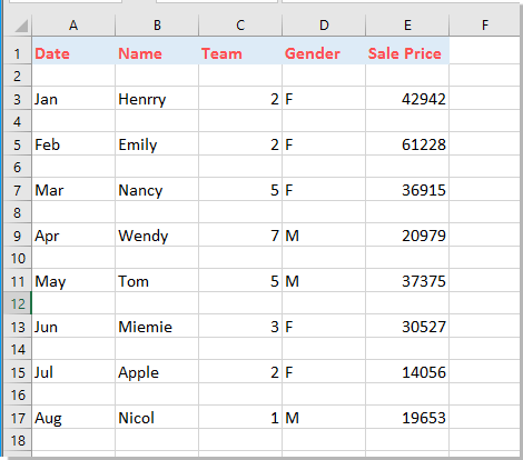 How to quickly insert blank /empty rows in Excel?