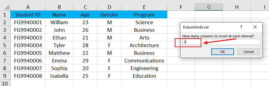How To Insert Specific Number Of Columns At Fixed Intervals In Excel 