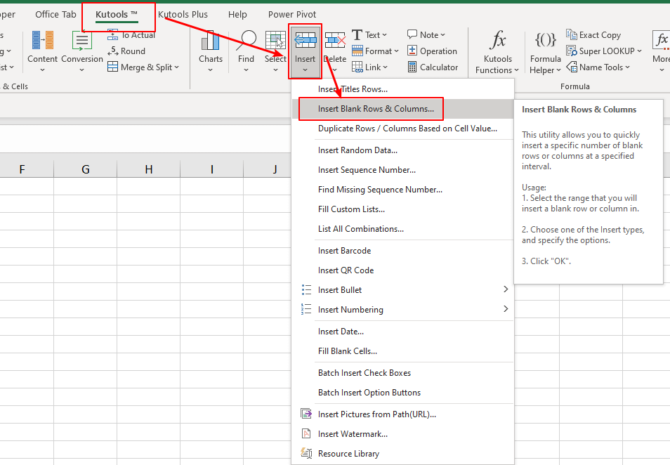 How To Insert Specific Number Of Columns At Fixed Intervals In Excel 