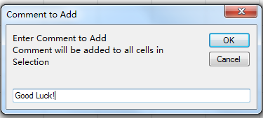 How to quickly insert a comment to multiple cells in Excel?