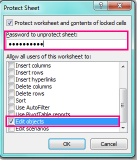 How to insert comments in protected worksheet?