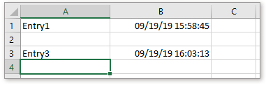 Quickly and automatically insert date and timestamp in Excel