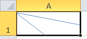 How to quickly insert diagonal line in a cell?