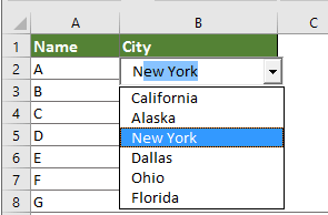 How to create or insert drop down list in cells in Excel?