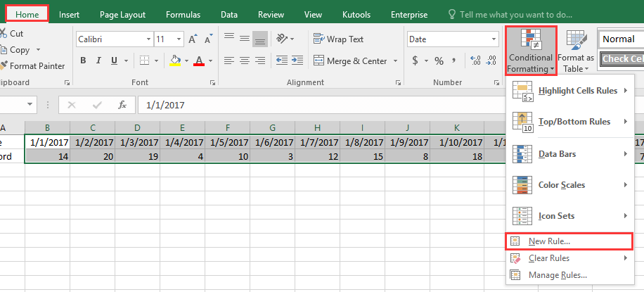 How To Quickly Insert A Line Based On Current Date In Excel 