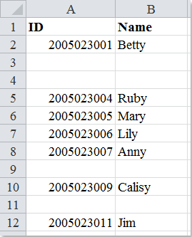 How to insert numbers or rows for missing sequential numbers in Excel?