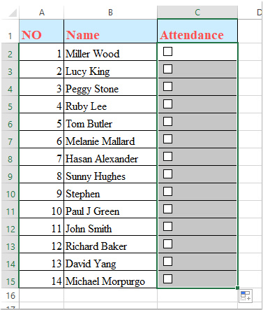 How to quickly insert multiple checkboxes in Excel?