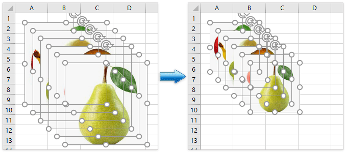How to insert multiple pictures and resize them at once in Excel?