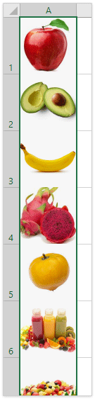 How to insert multiple pictures and resize them at once in Excel?