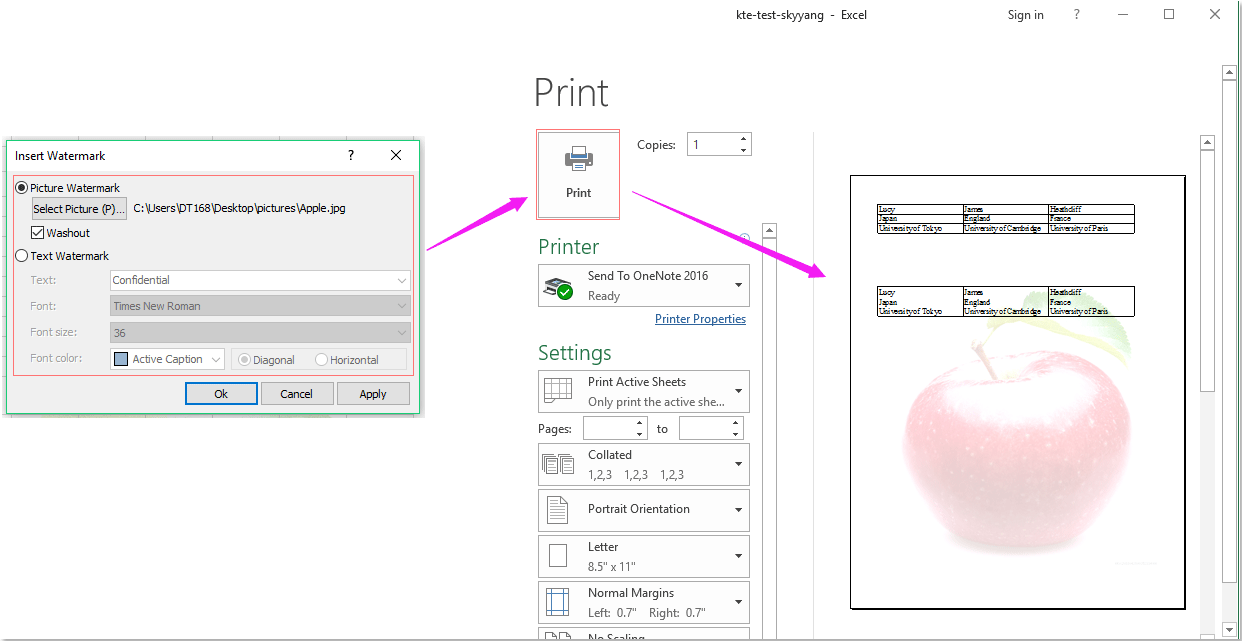 How To Insert A Printable Background Image In Excel 