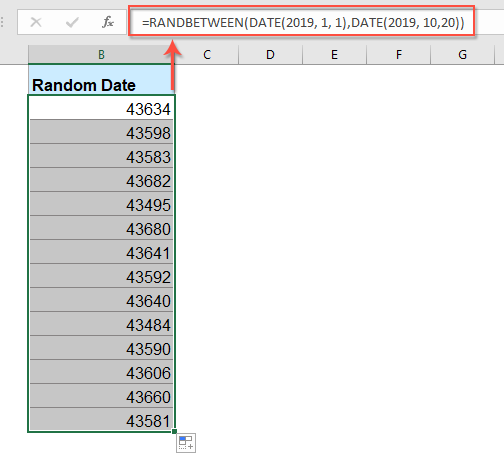 How To Generate Random Date Between Two Dates Quickly In Excel 