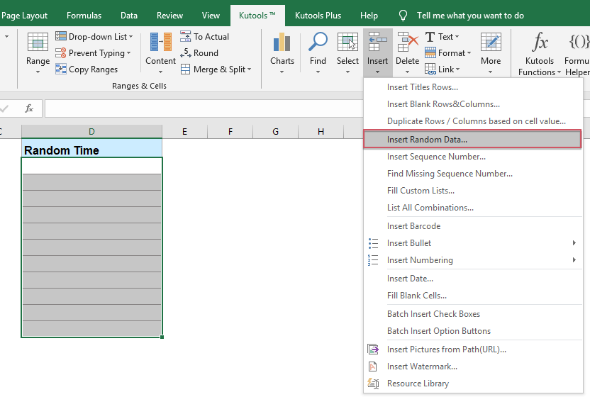 How To Quickly Generate Random Time In Excel 