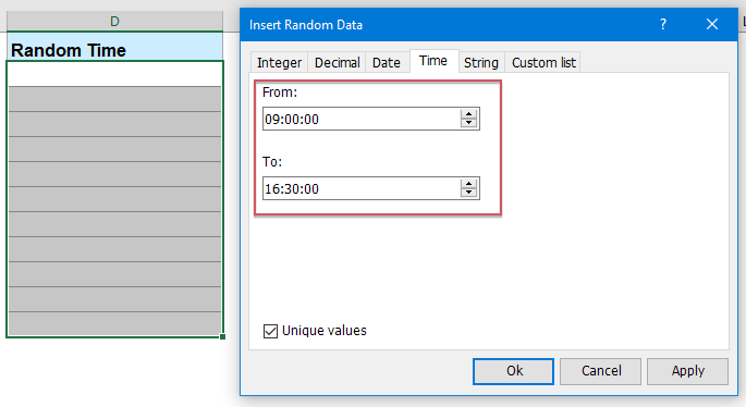 How To Quickly generate Random Time In Excel 