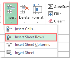 How to insert blank row above specific text in Excel?