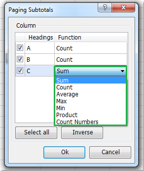 How to quickly insert subtotals in Excel?